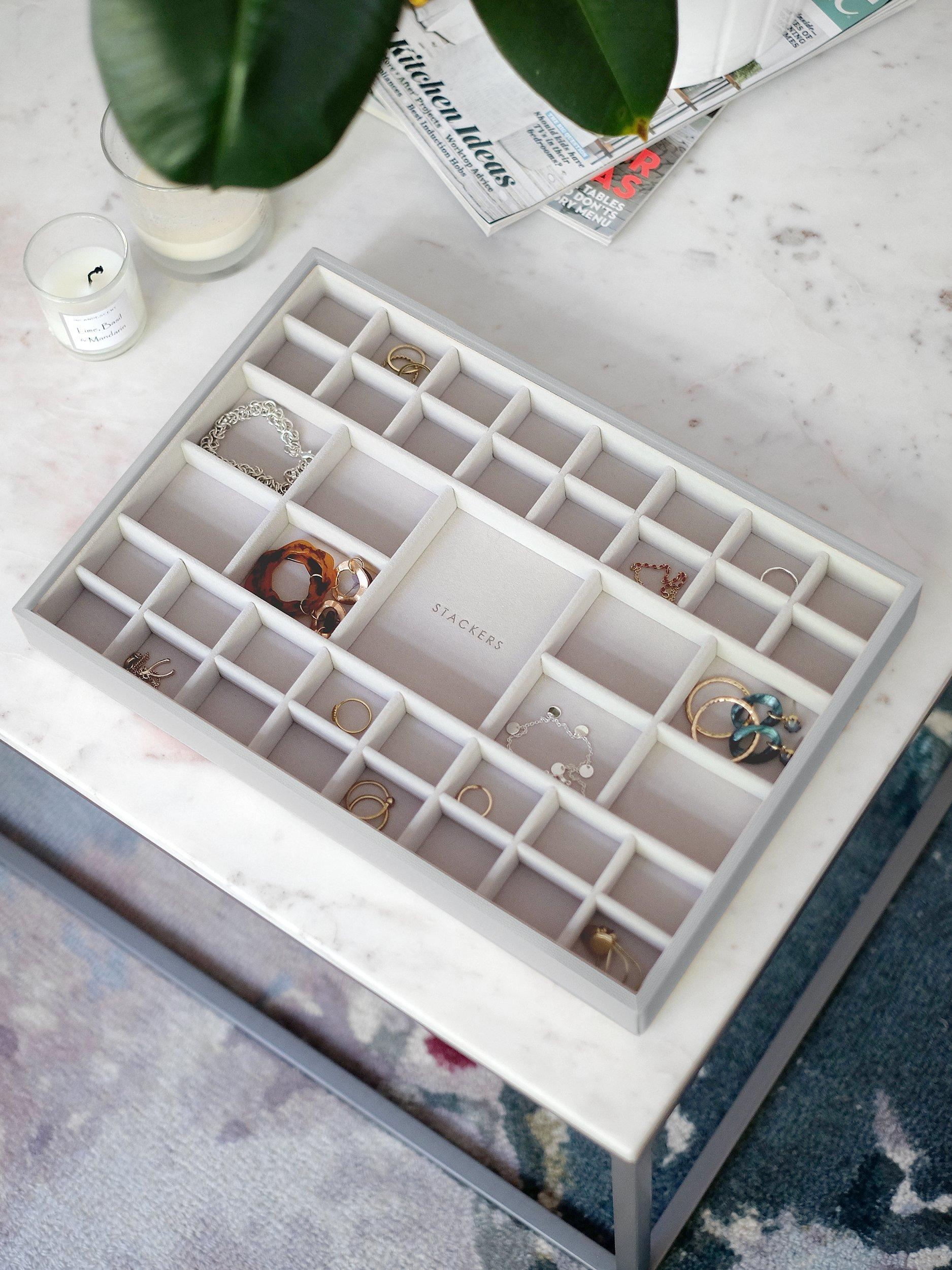 Stackers Supersize Watch & Accessories Layer, Pebble Grey