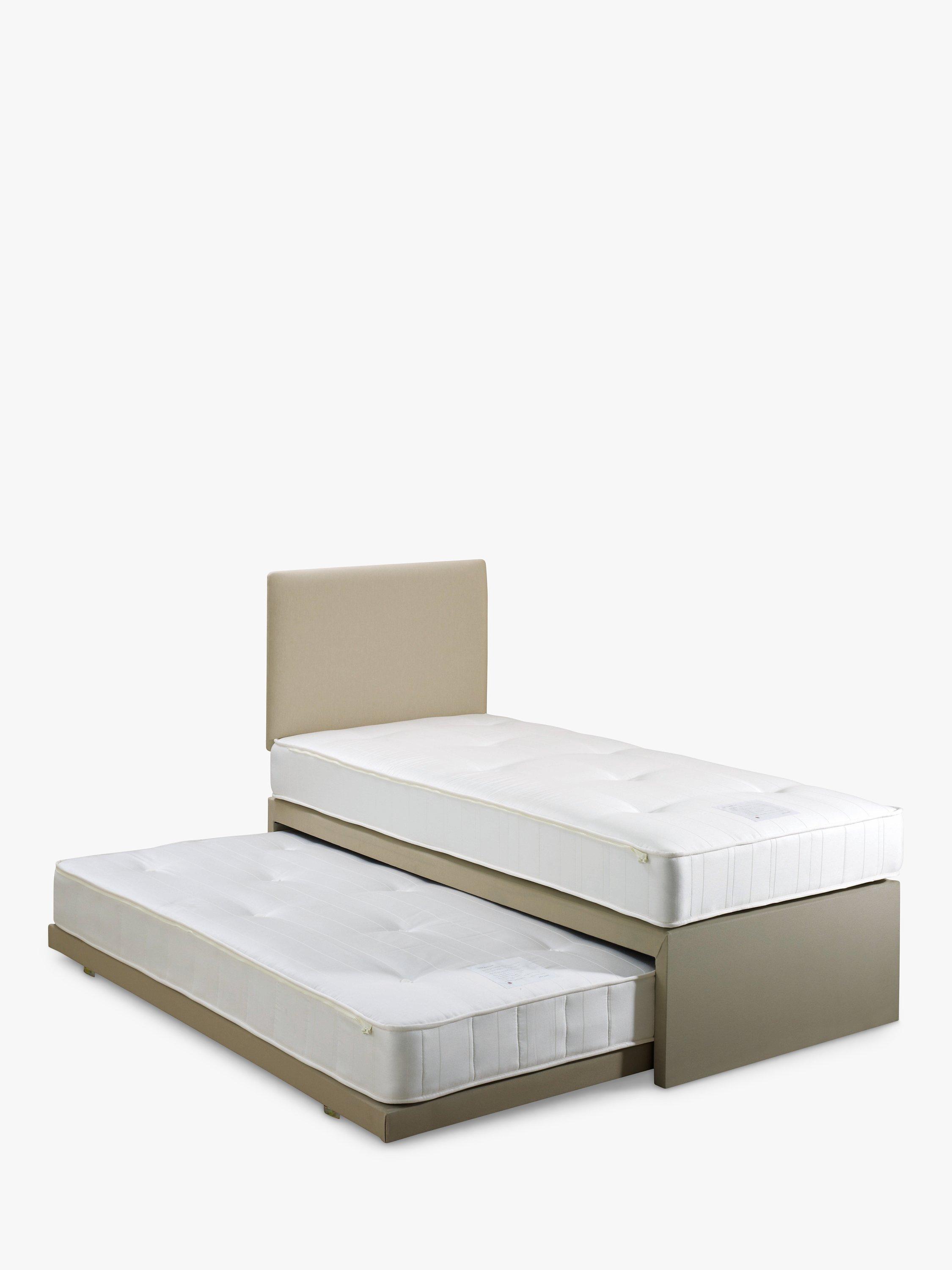 John Lewis Savoy Guest Bed with Two Pocket Spring Mattresses Small Single Topaz Beige