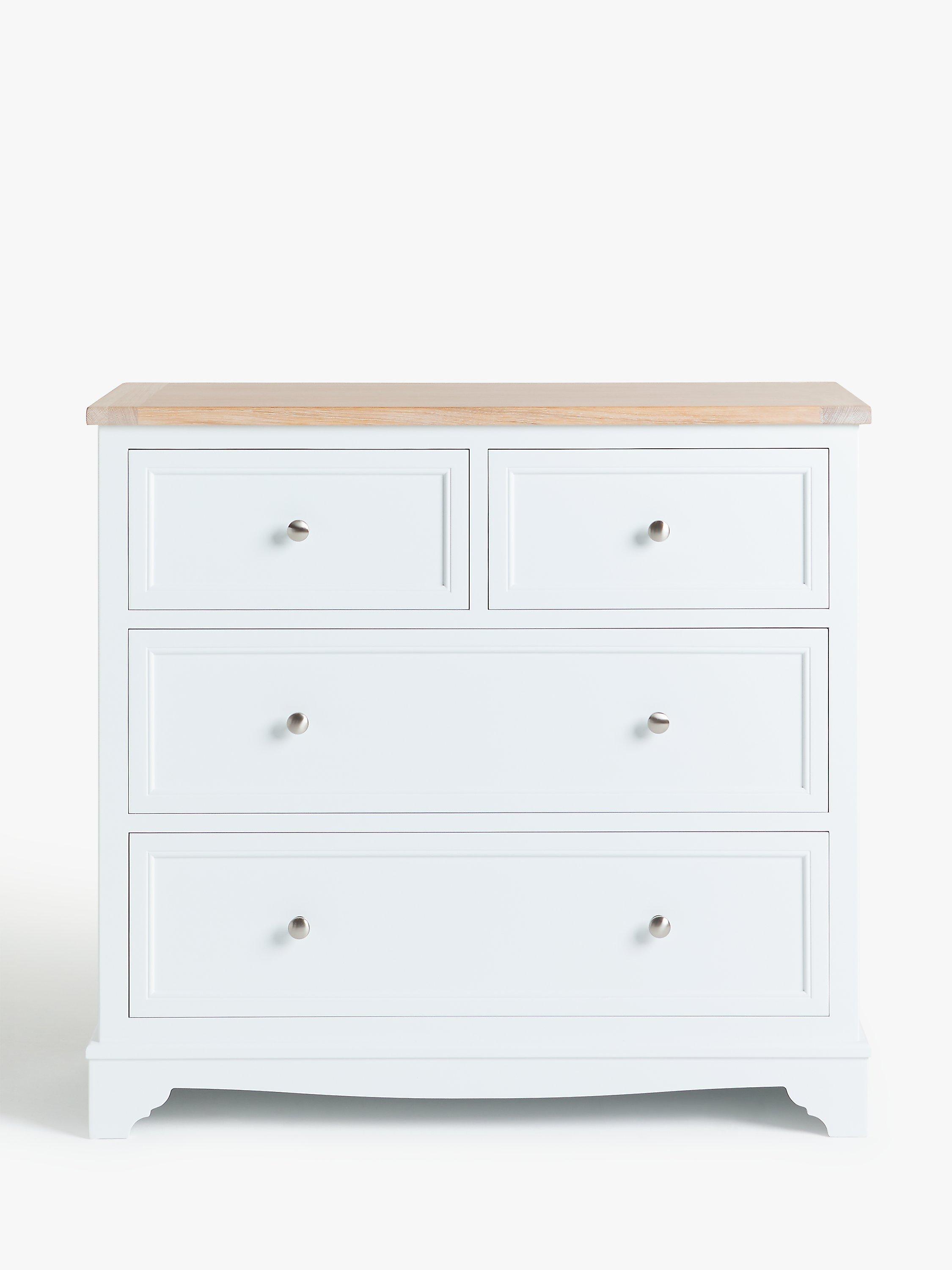 John Lewis St Ives 4 Drawer Chest, White Haze