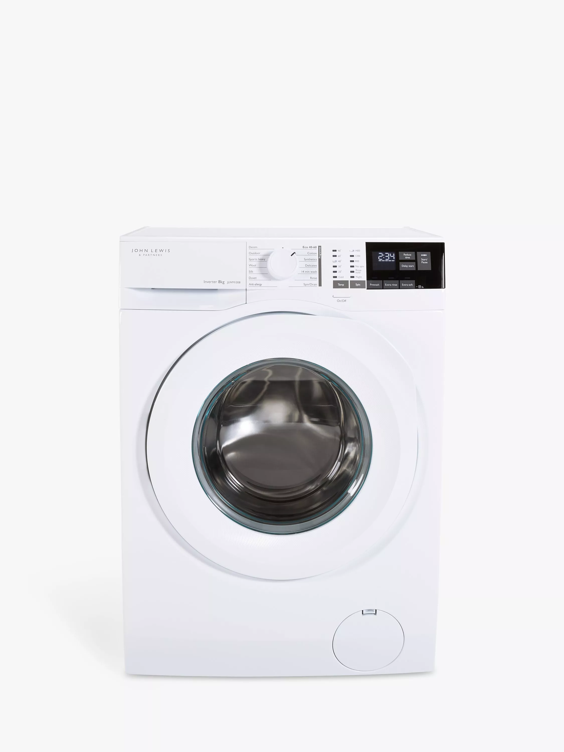 John Lewis JLWM1308 Freestanding Washing Machine, 8kg Load, 1400rpm ...