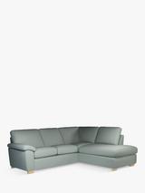 John Lewis Camden 5 Seater LHF Corner End Chaise Unit Light Leg Easy Clean Chunky Chenille Seagrass