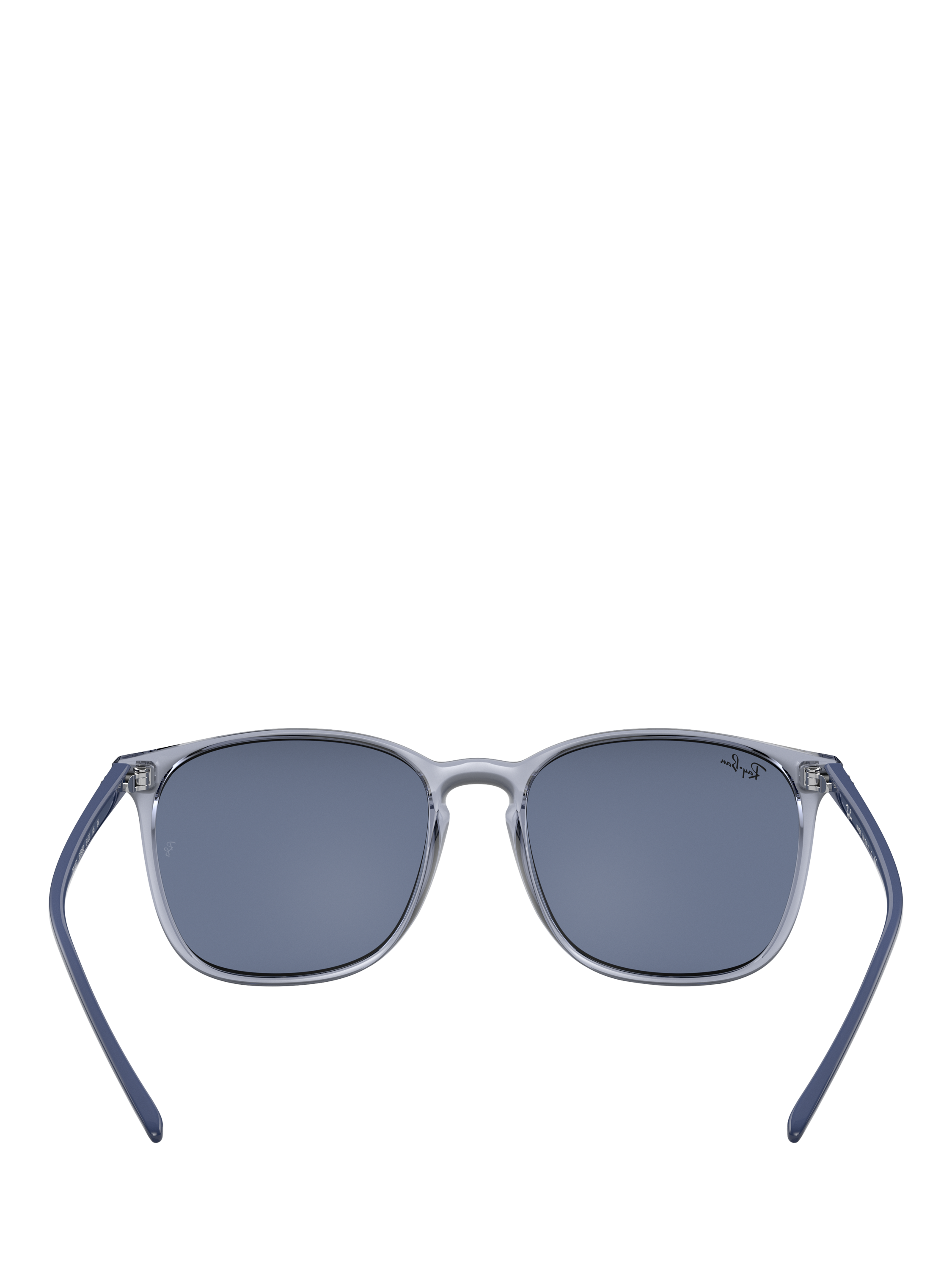 Ray-Ban RB4387 Men's Square Sunglasses, Transparent Blue