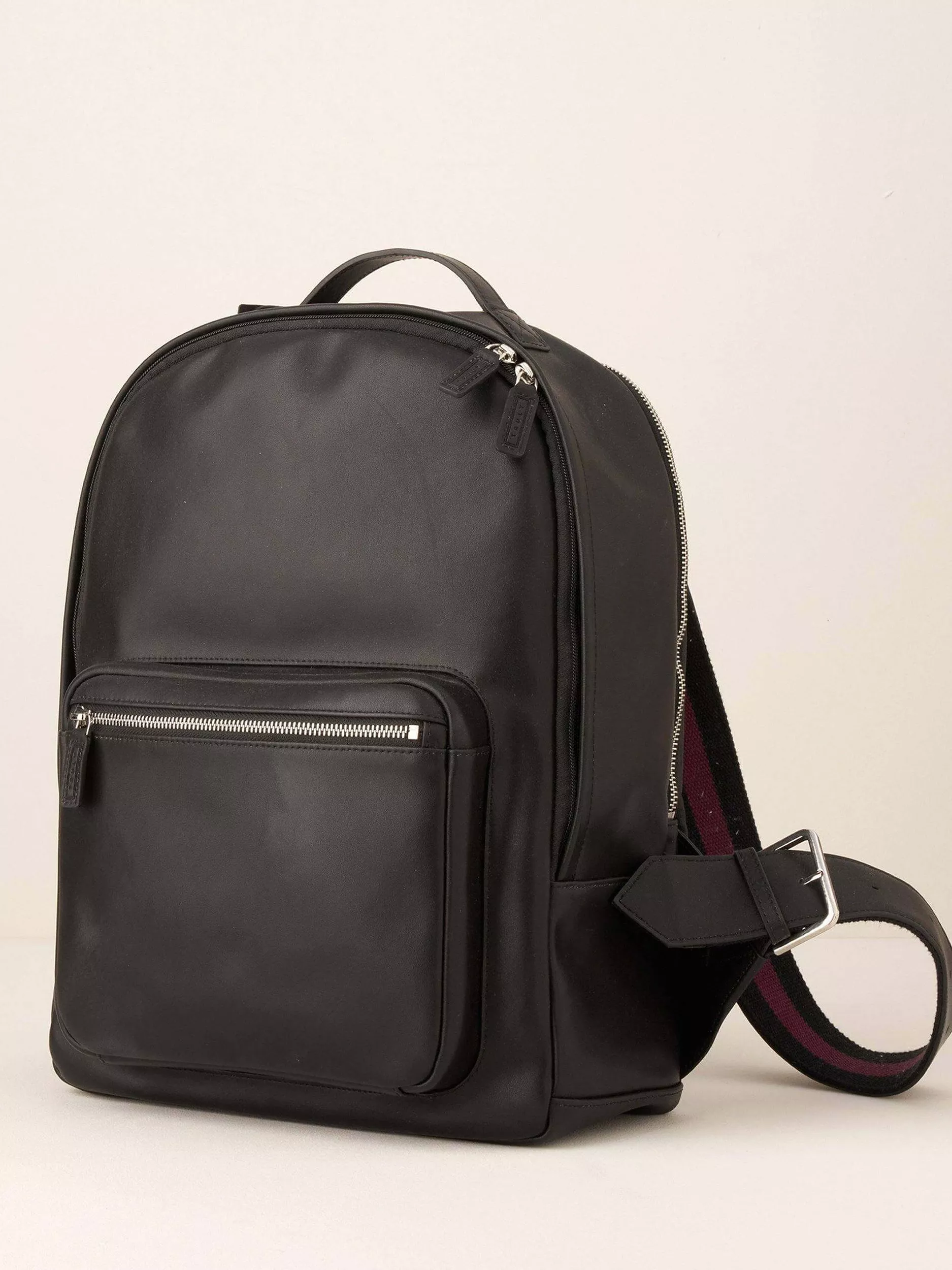 Truly Leather Backpack, Black