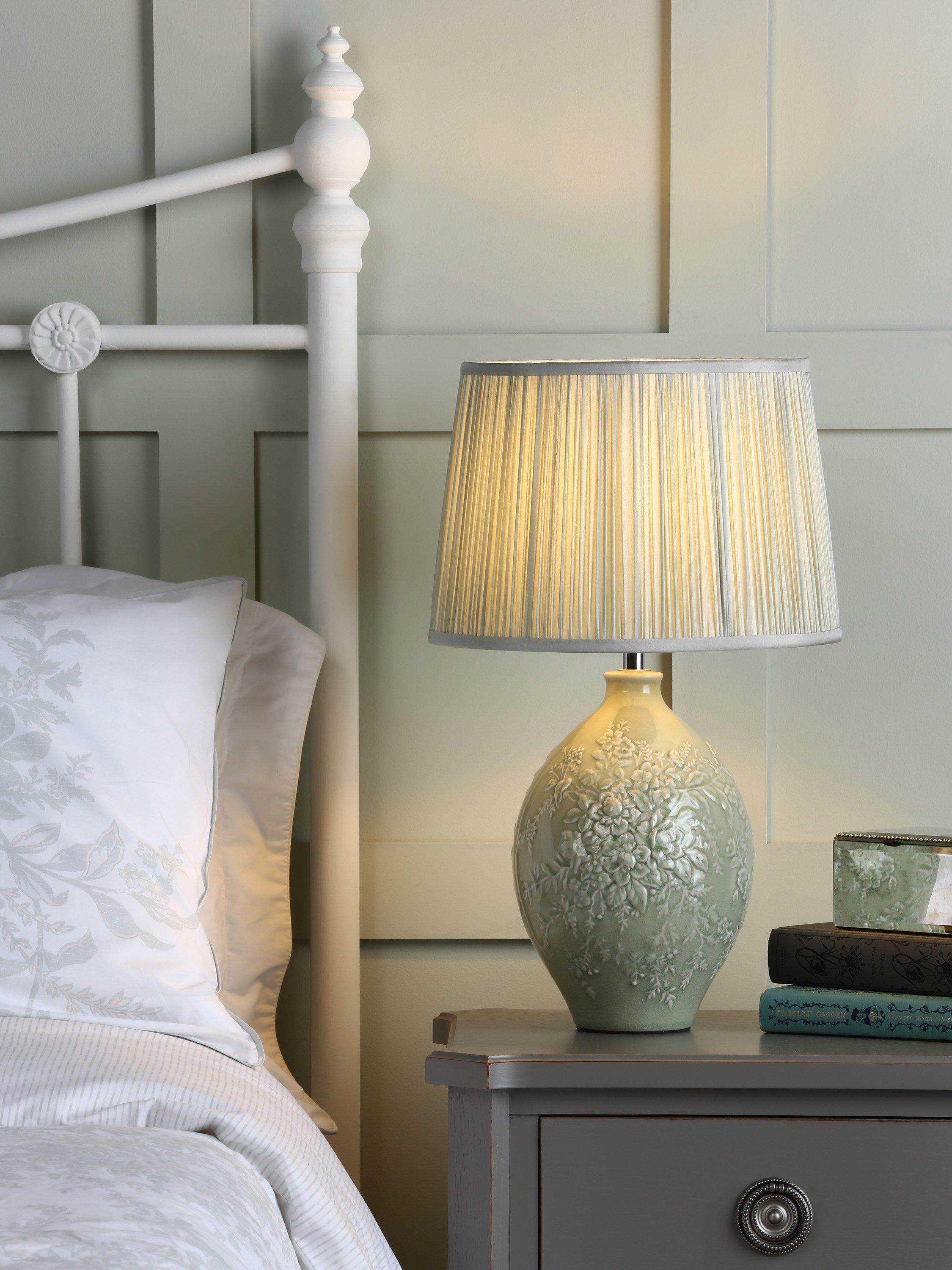 Laura Ashley Picardie Ceramic Table Lamp Green