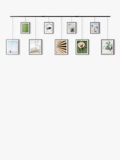 Umbra Exhibit Multi Hanging Photo Frame Display, 9 Photo, Black