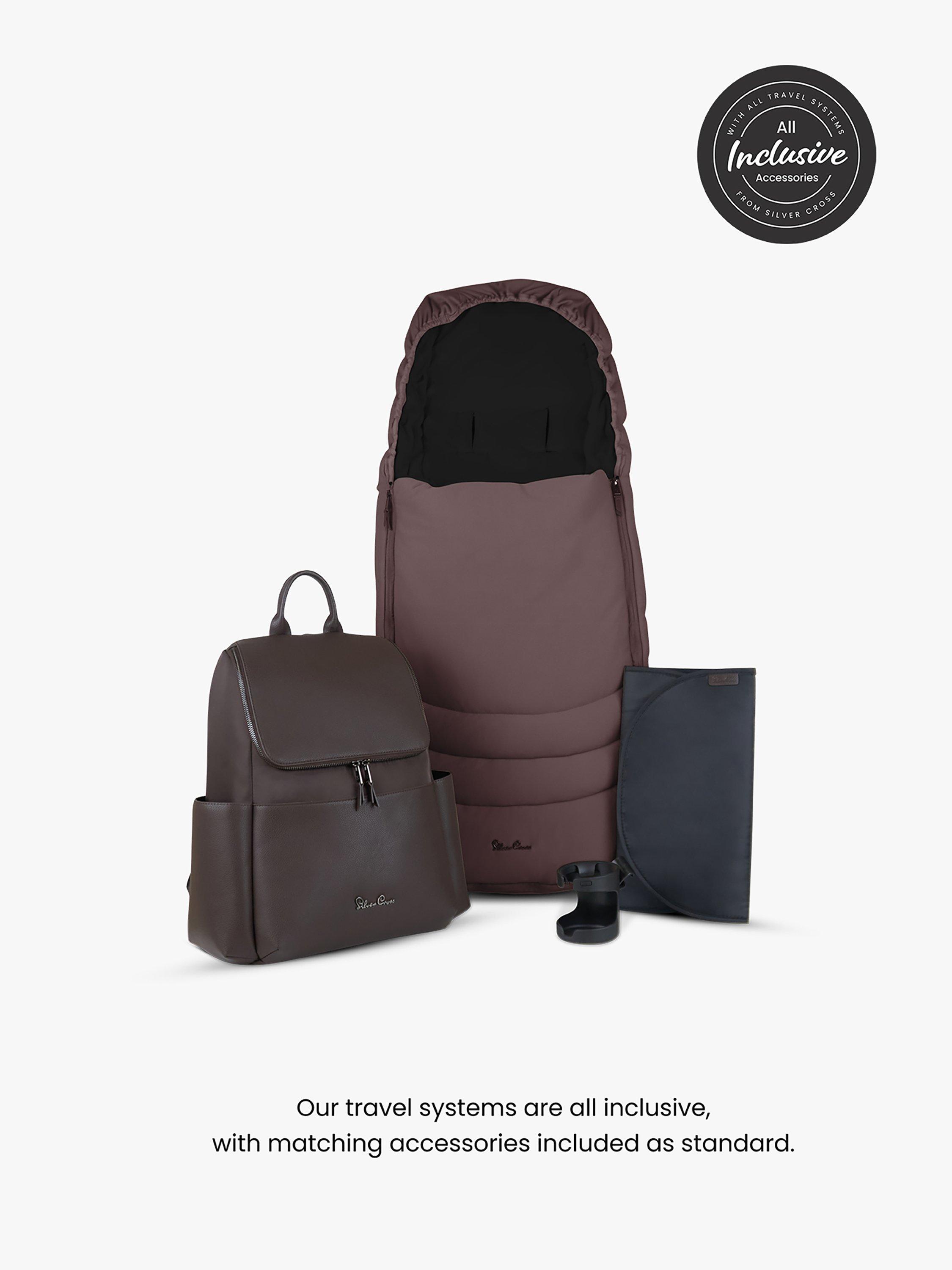 Silver Cross Cove Pushchair and Accessories with Glide Plus 360 i-Size ...