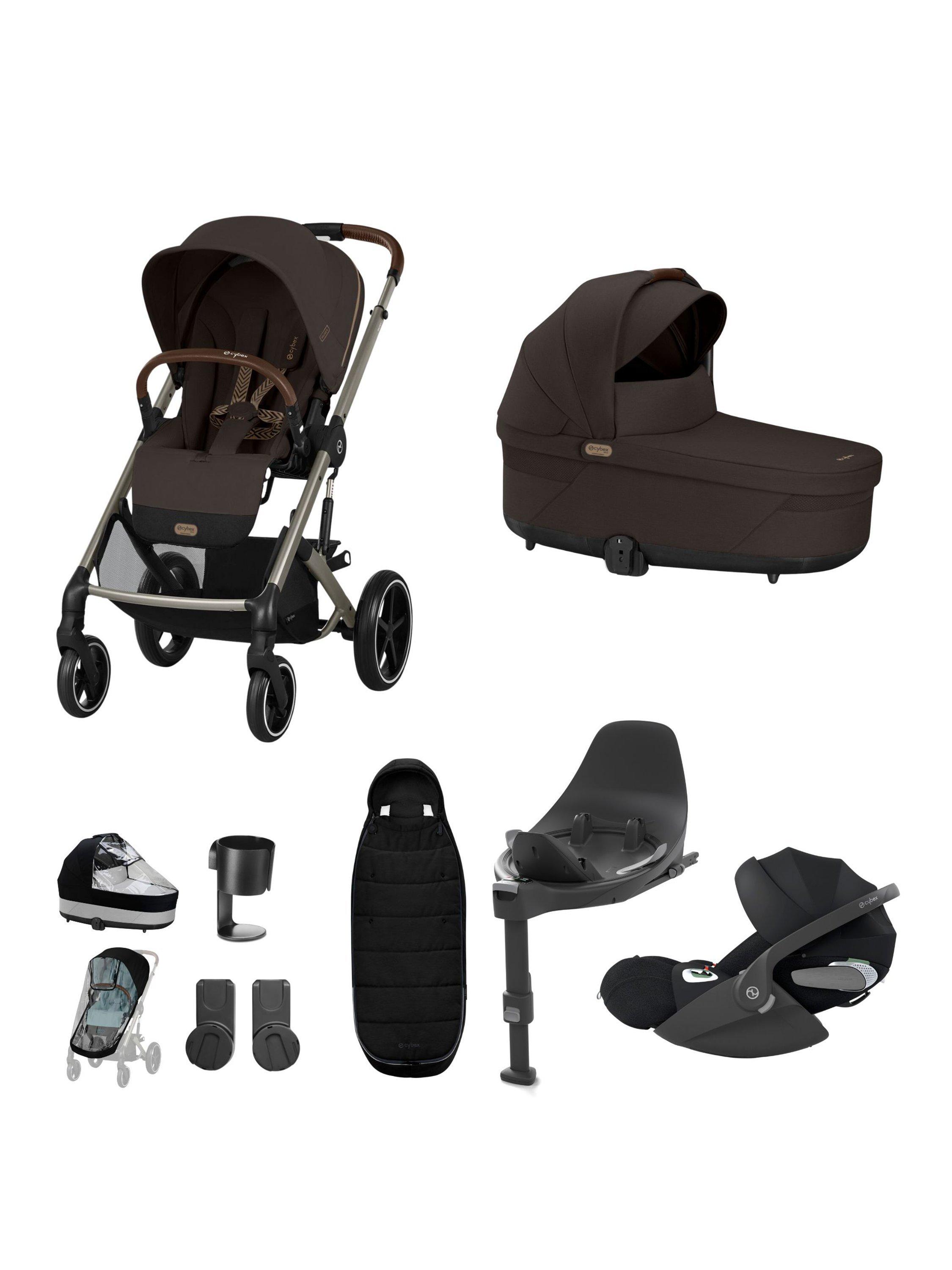 Cybex Balios S Lux Pushchair, Carrycot & Accessories with Cloud T Car ...