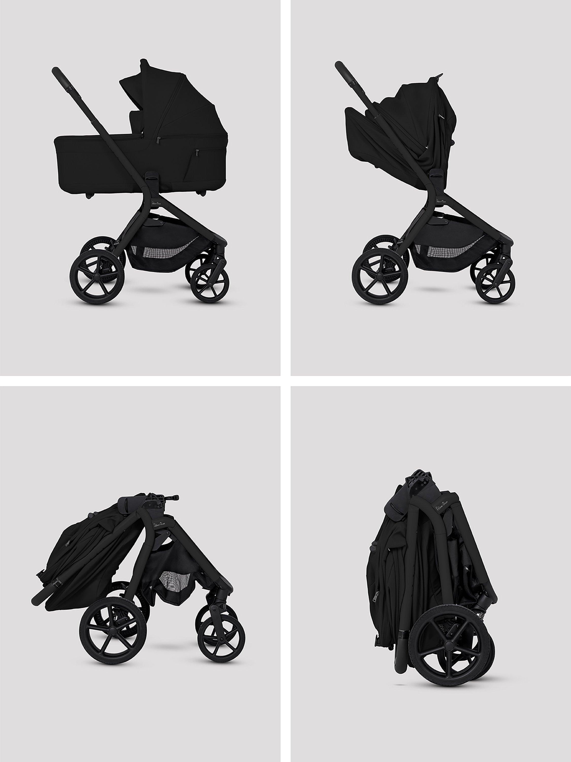 Silver Cross Breez Stroller, Carrycot & Accessories with Glide Plus 360 ...