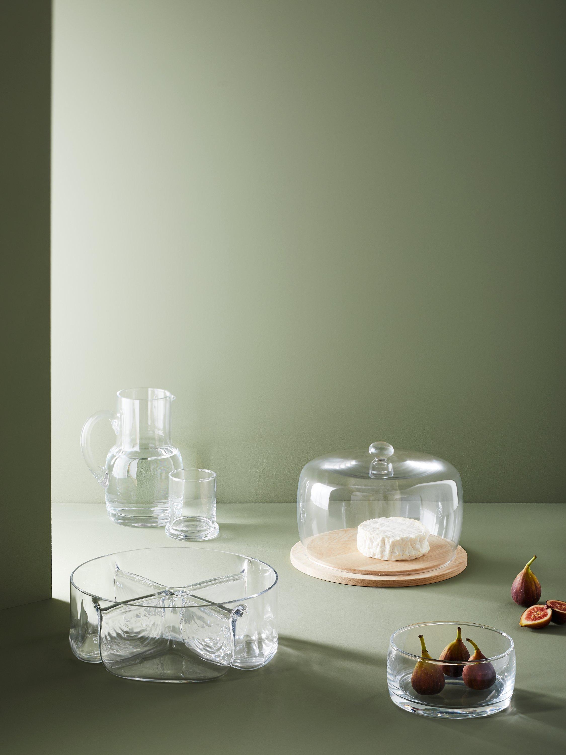 John Lewis & Partners Serve Glass 800ml Carafe and Tumbler, Clear