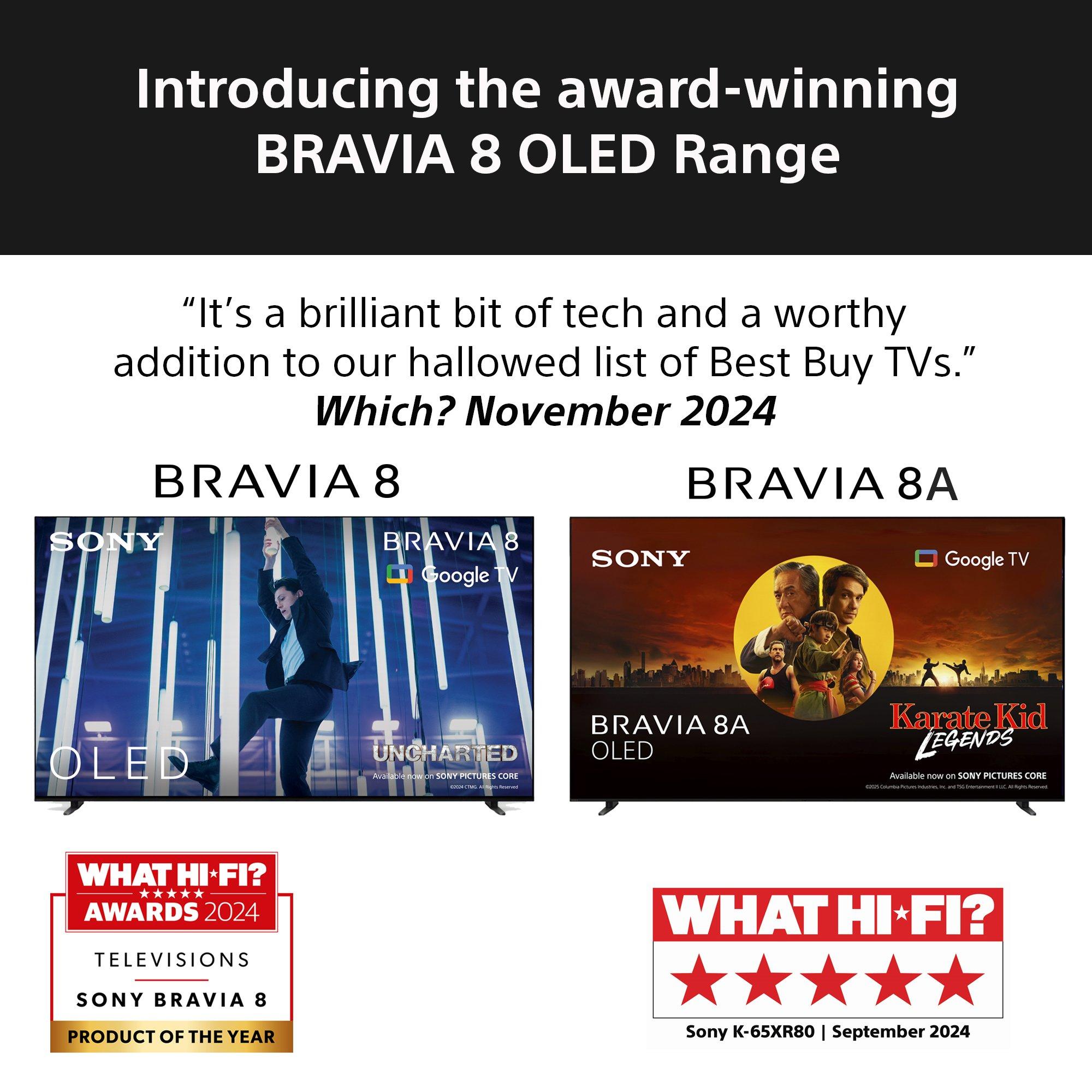 Sony Bravia 8 K65XR80U (2024) OLED HDR 4K Ultra HD Smart Google TV, 65 ...