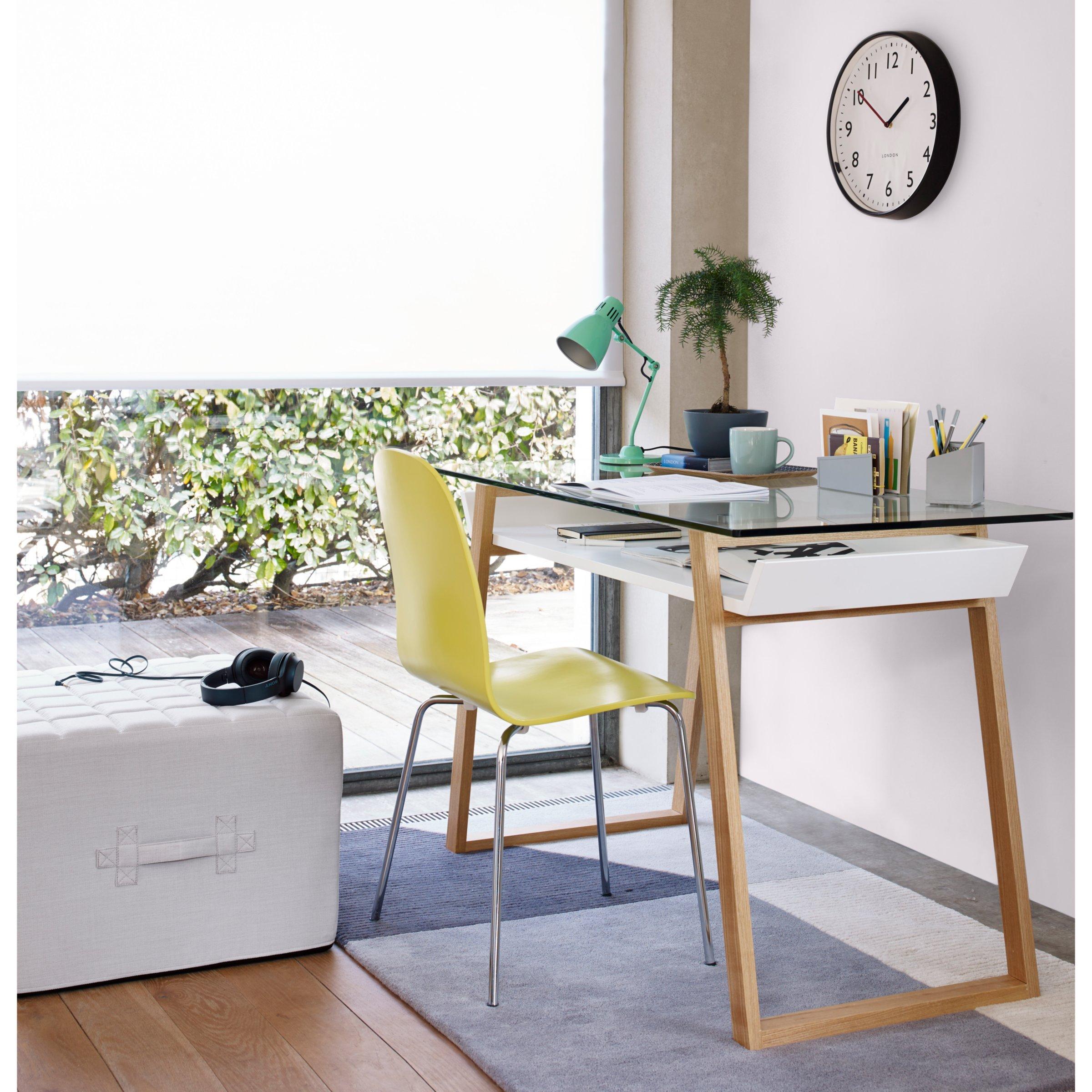 House by John Lewis Airframe Desk, White