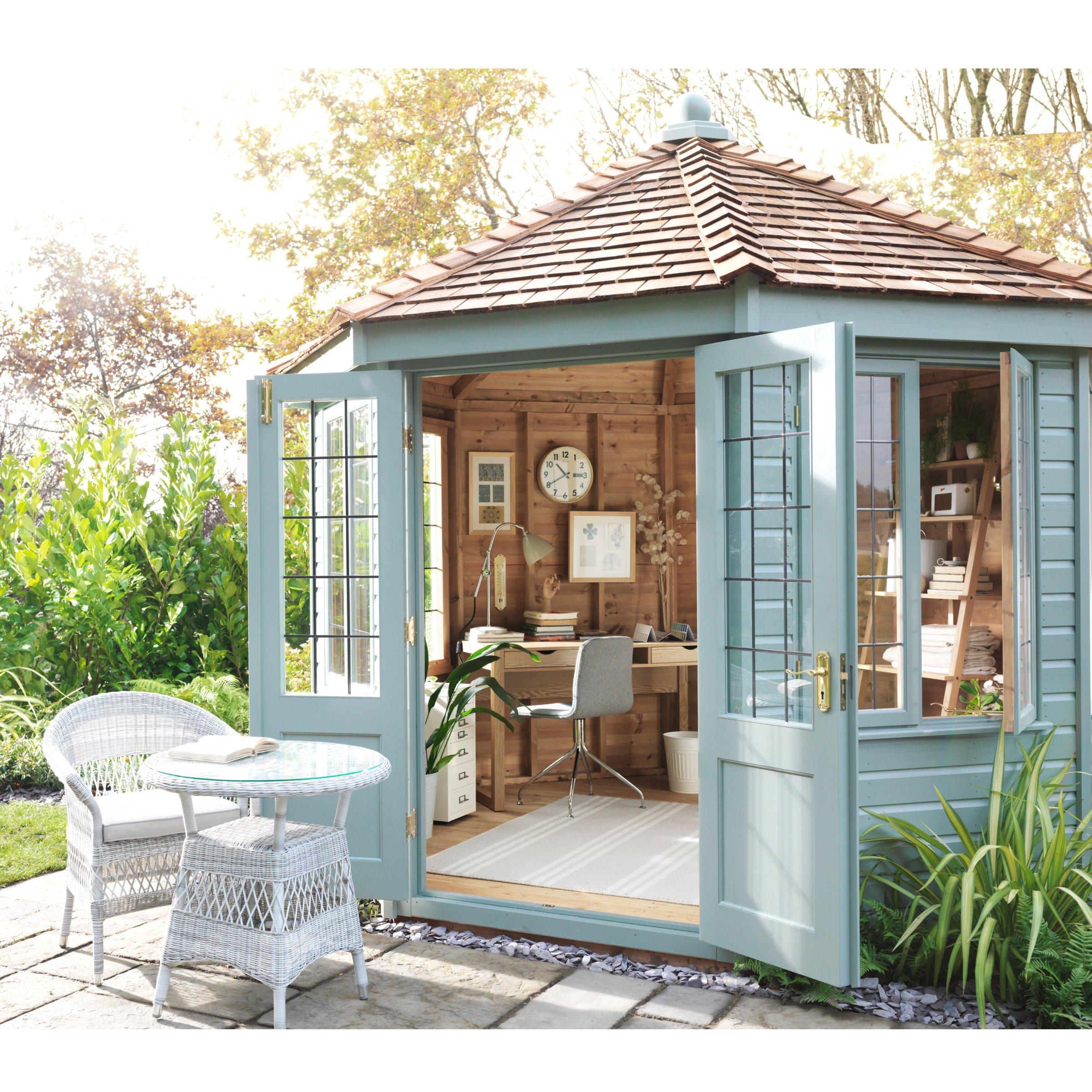 Crane Garden Buildings 3 x 3m Round Pavilion Summerhouse, FSC-certified ...
