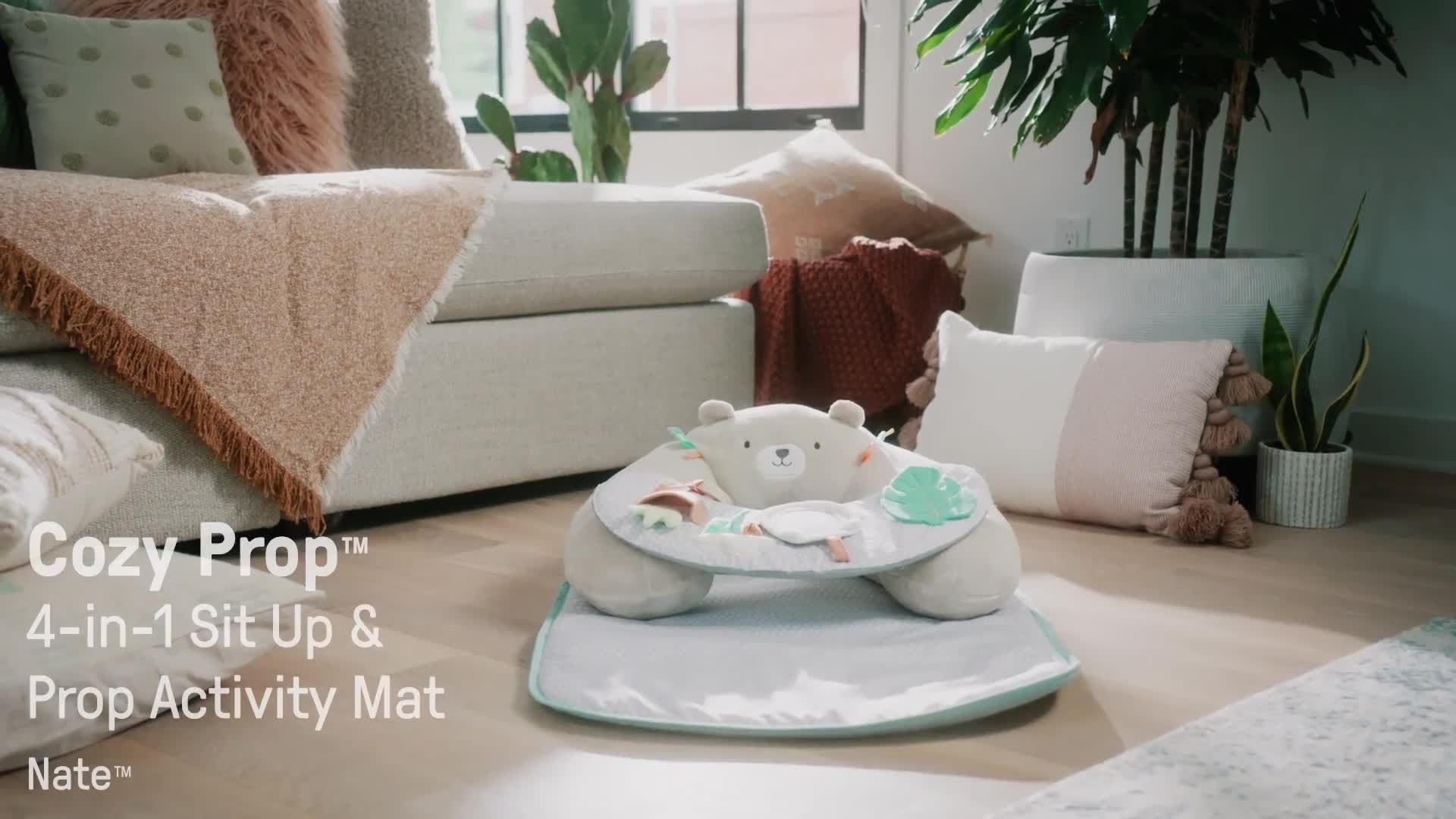 Ingenuity Cozy Prop 4-in-1 Sit Up & Prop Activity Mat, Nate