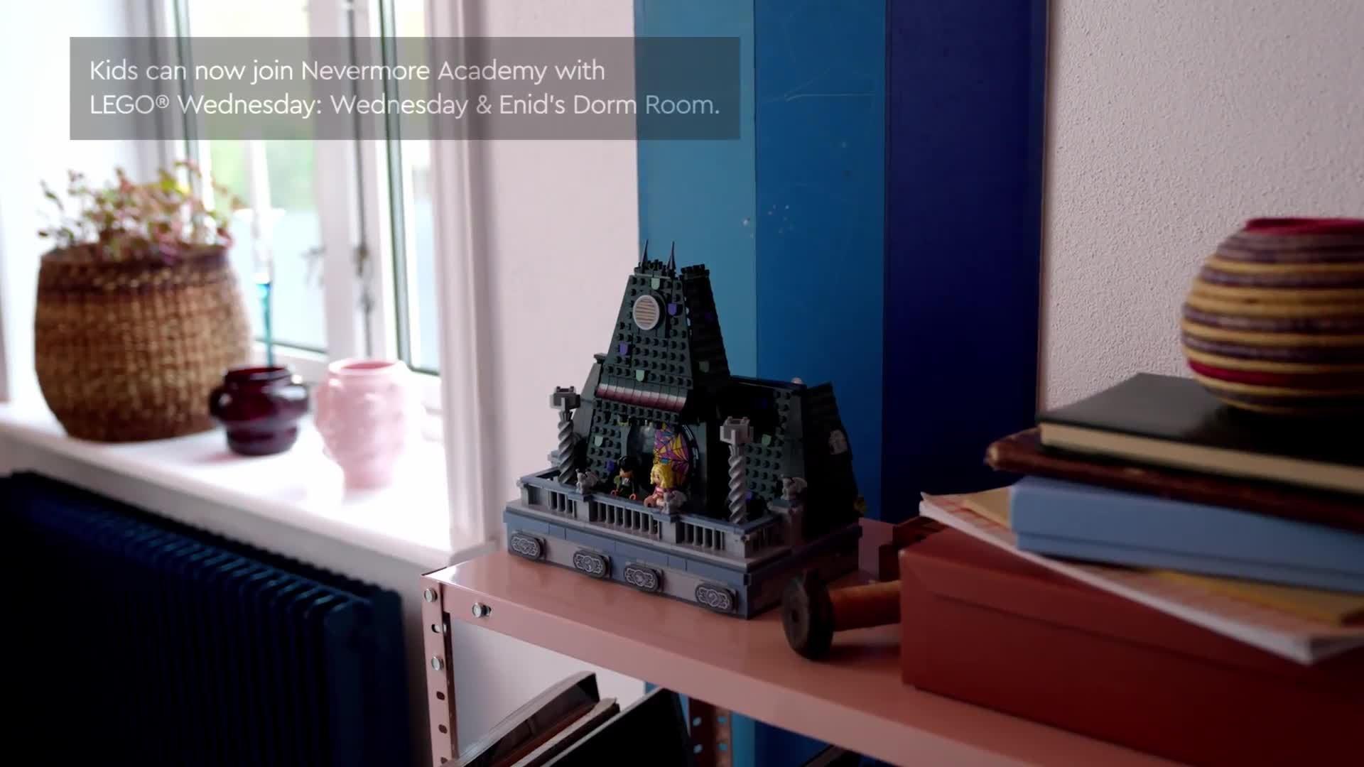 LEGO Wednesday & Enid’s Dorm Room Set with Minidolls 76781