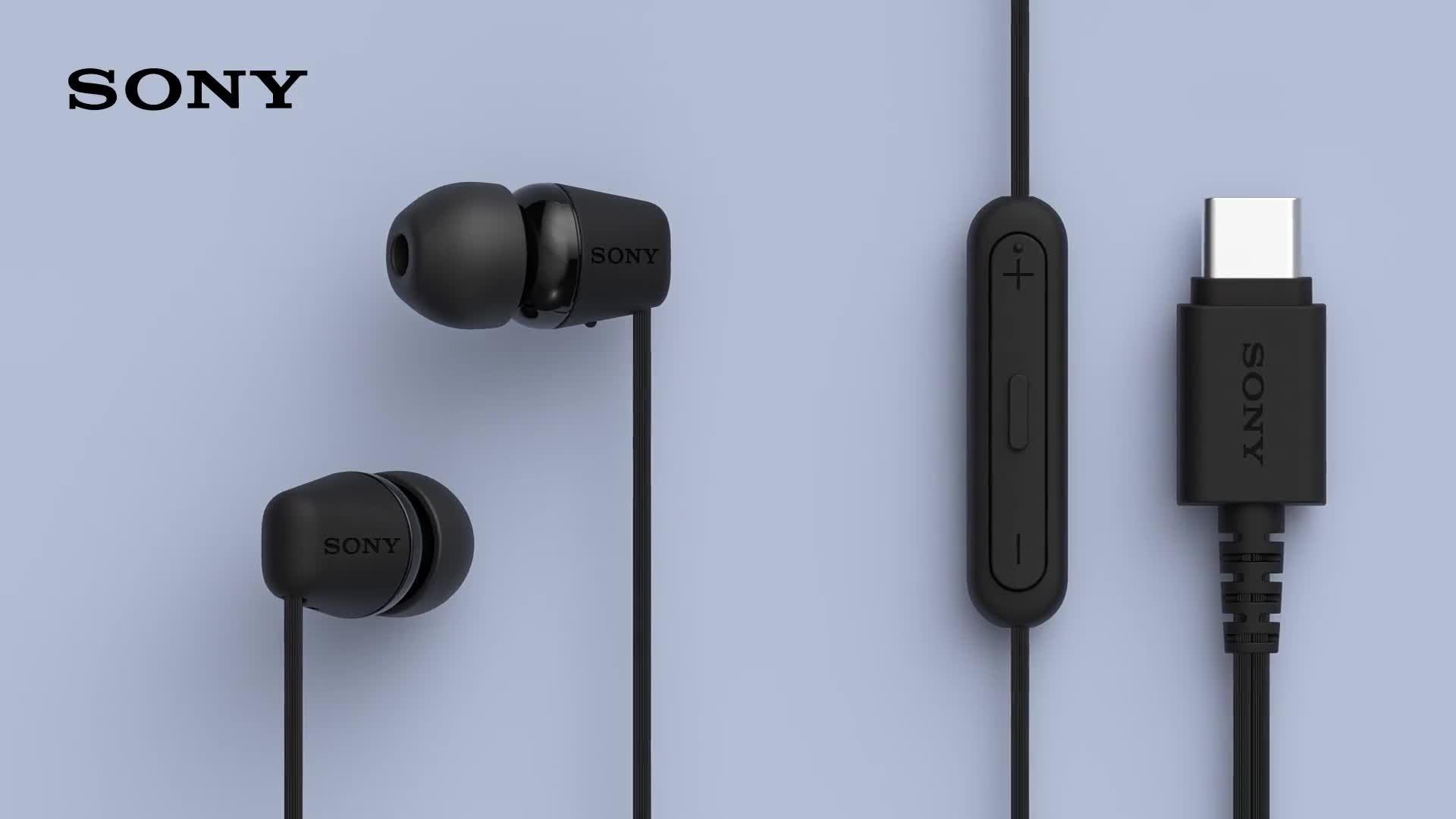 Sony IER-EX15C In-Ear USB-C Headphones with Mic/Remote, Black