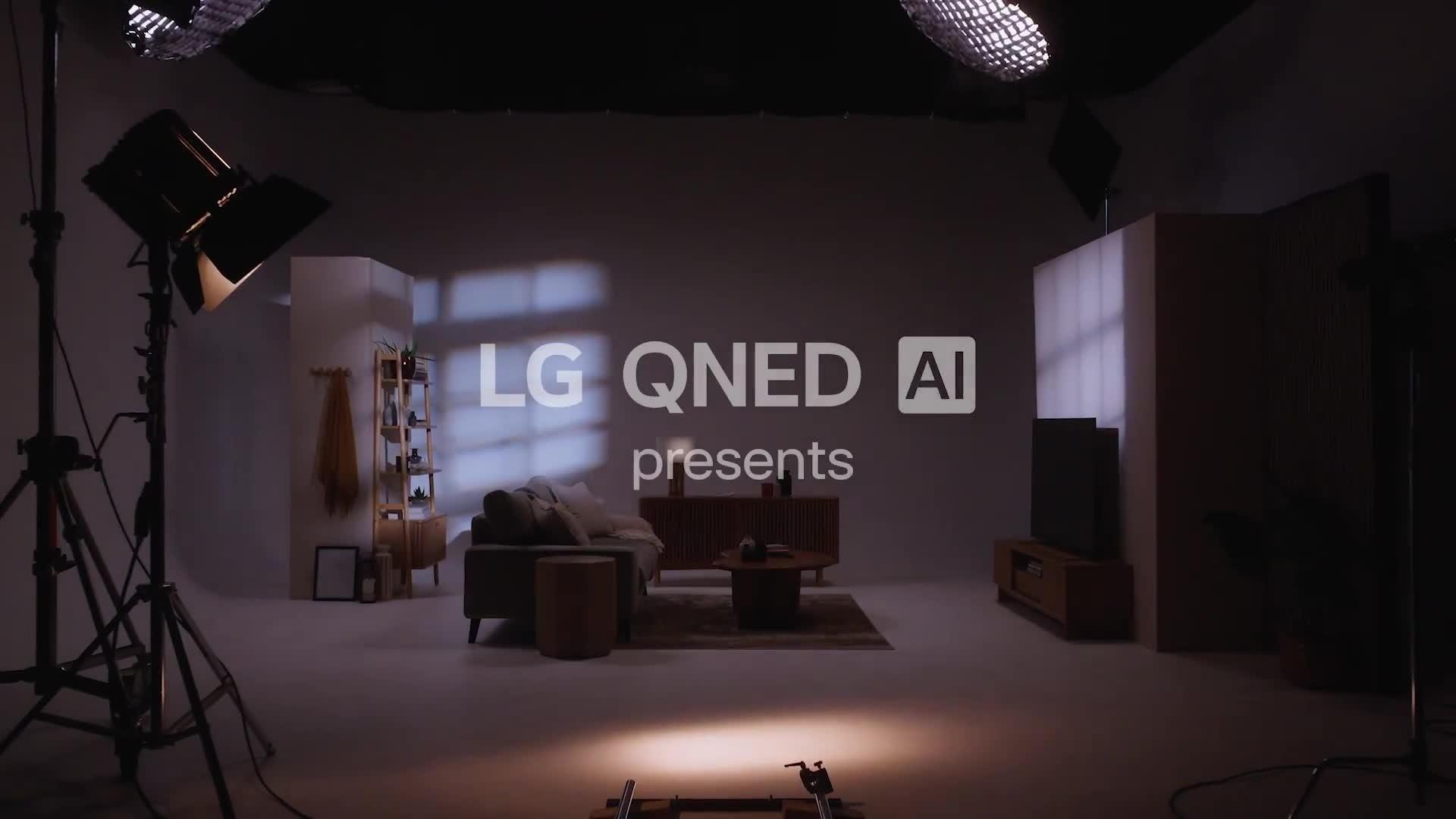 LG 55QNED82A6B (2025) QNED HDR 4K Ultra HD Smart AI TV, 55 inch, Ashed Blue